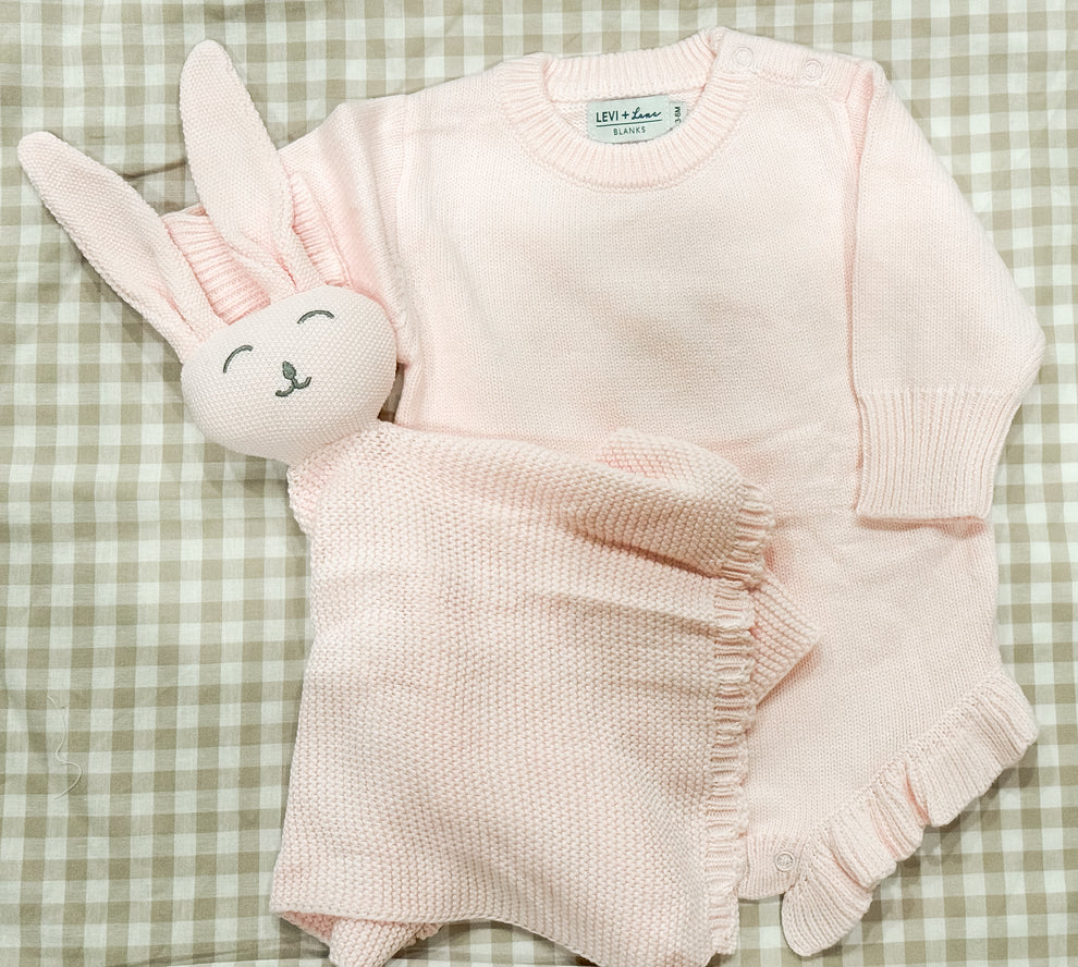 Blank Knit Bunny Lovey – Levi and Lane Blanks