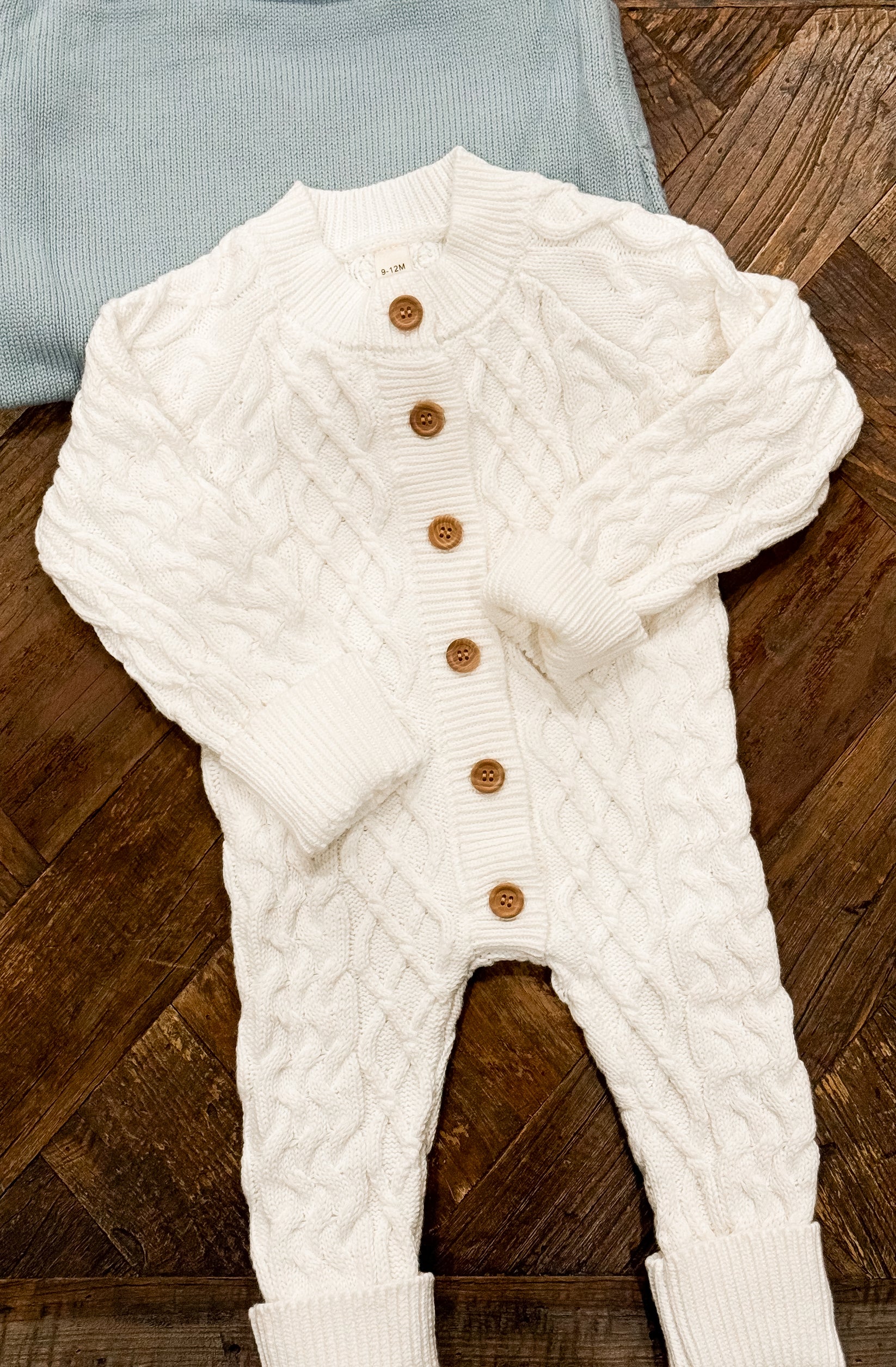 Cable Knit Button Up Romper – Levi and Lane Blanks
