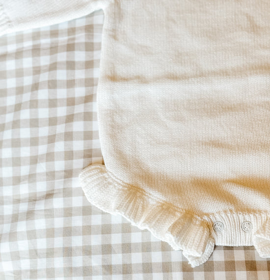 Long Sleeve Knit Ruffle Romper RTS – Levi and Lane Blanks